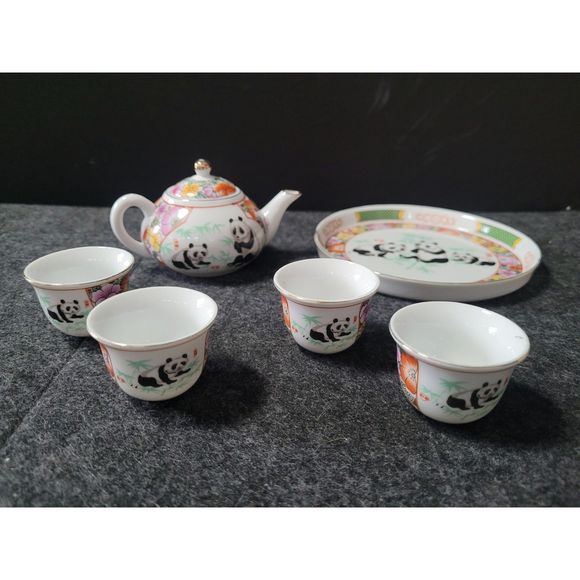 Kitchen | Vintage Panda Miniature Porcelain Tea Sets In Original Box | Poshmark